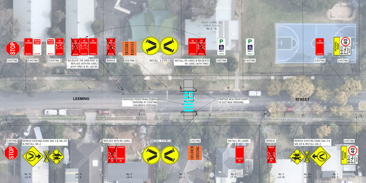 Proposed Upgrade of Pedestrian Crossing, Leeming St, Mt Kuring-Gai ...