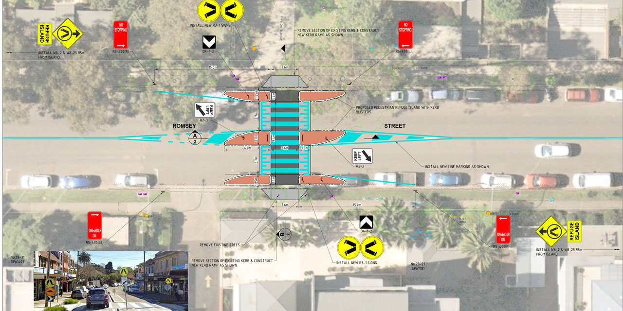 Proposed Raised Pedestrian Crossing Romsey Street Waitara | Yoursay Hornsby